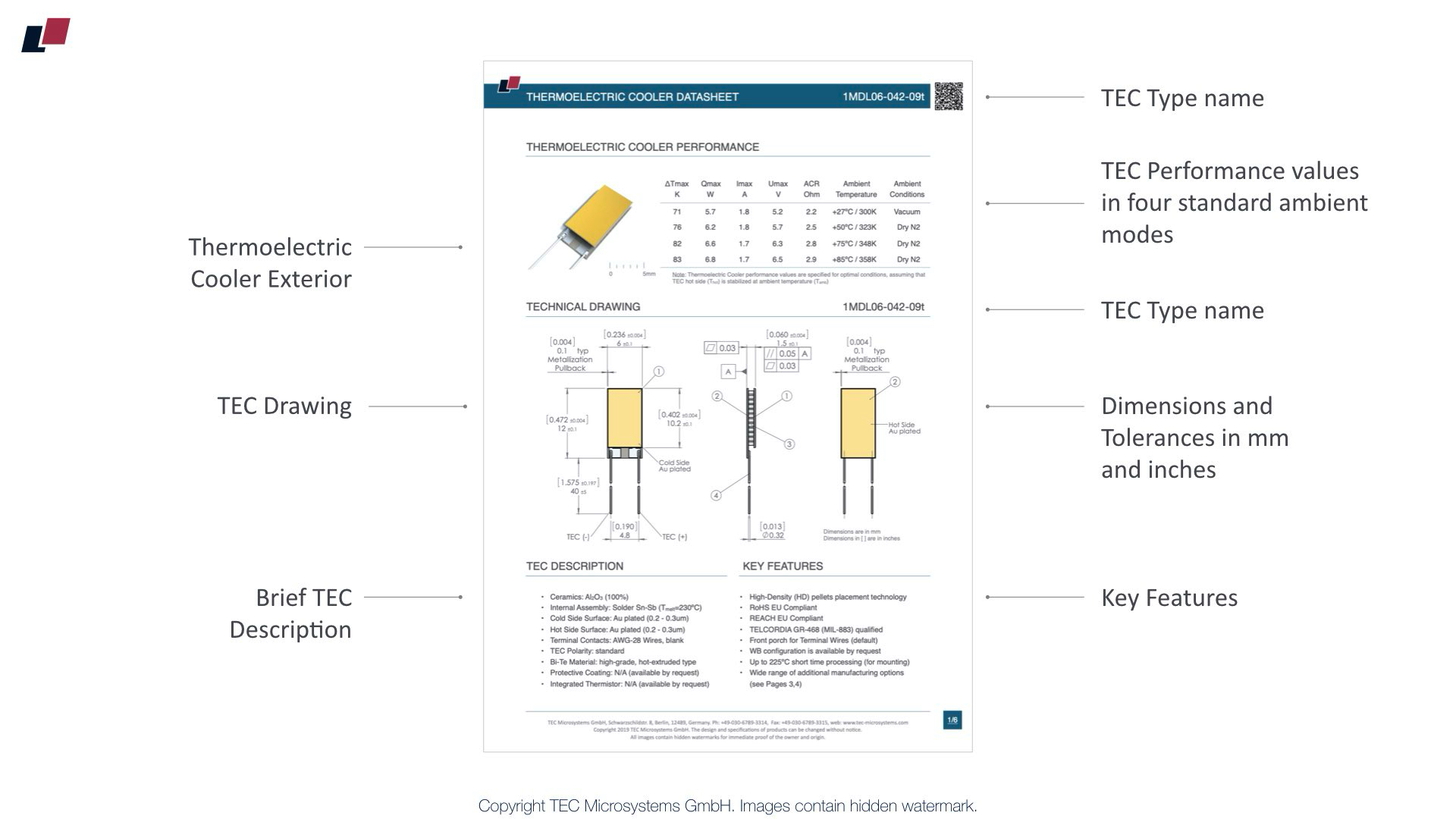 Understanding Thermoelectric Cooler Datasheet