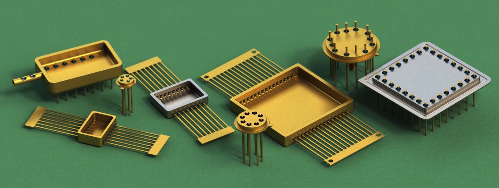 Hybrid and microelectronic packages, glass-to-metal seal products