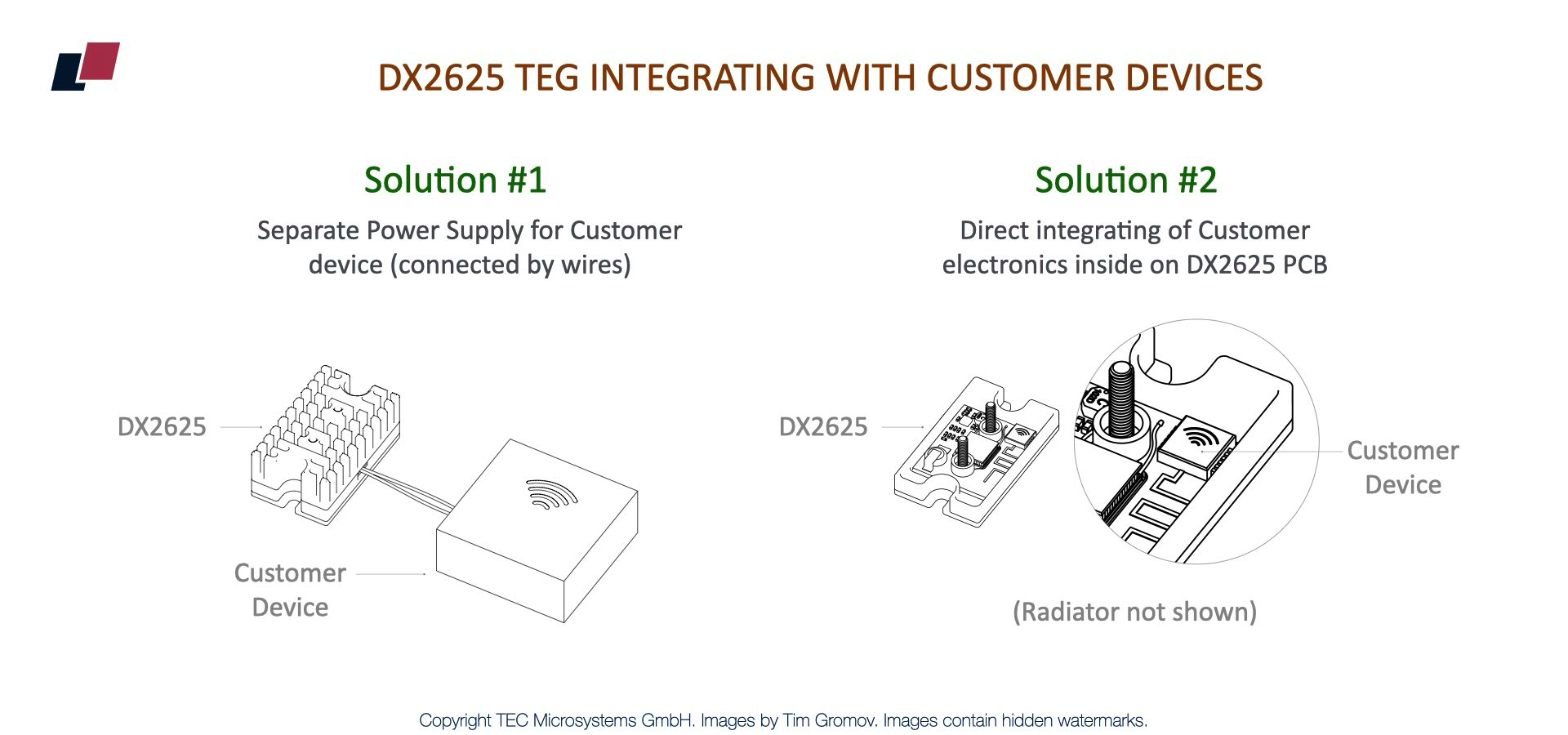 DX2625 - high-efficient self-contained TEG device with up to 20mW output